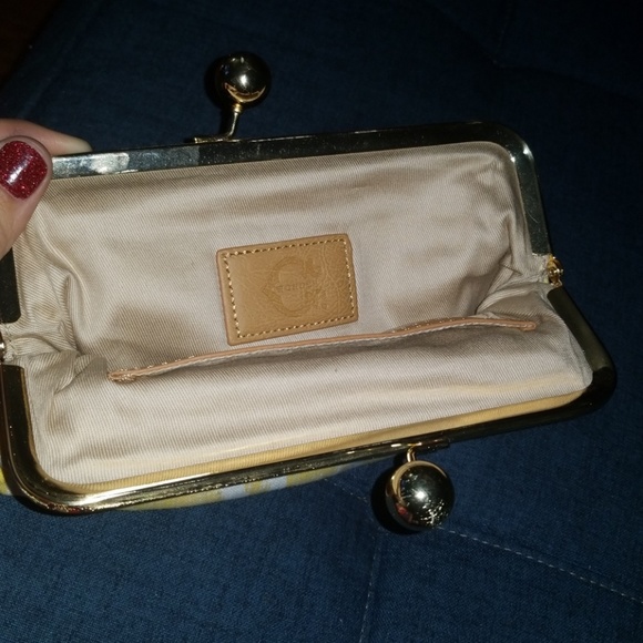C. Wonder | Bags | C Wonder Mini Clutch Yellow And White | Poshmark